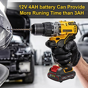 TENMOER 2 Pack DCB120 12V 4.0Ah Battery Compatible with Dewalt 12V Max Battery Replacement for 12V Dewalt Battery