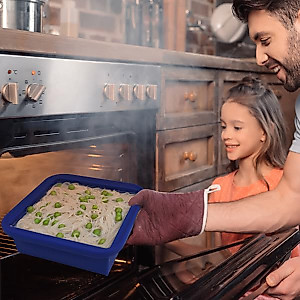 Kinggrand Kitchen 4-Cup Silicone Freezer Tray with Lid - 2 Pack - Make 2 Perfect 4-Cup Portions - Easy Release Molds for Food Storage & Freeze Soup, Broth, Stew or Sauce