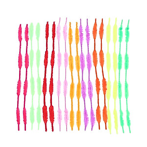 Happyyami 100pcs Cleaners Chenille Stems DIY Art Craft Decorations Twisted Tie for Christmas Party Assorted Colors