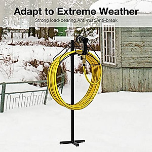 Garden Hose Metal Holder Hanger Watering Hose Support Wrought Iron Ground Plug in Water Pipe Storage Stand Rack