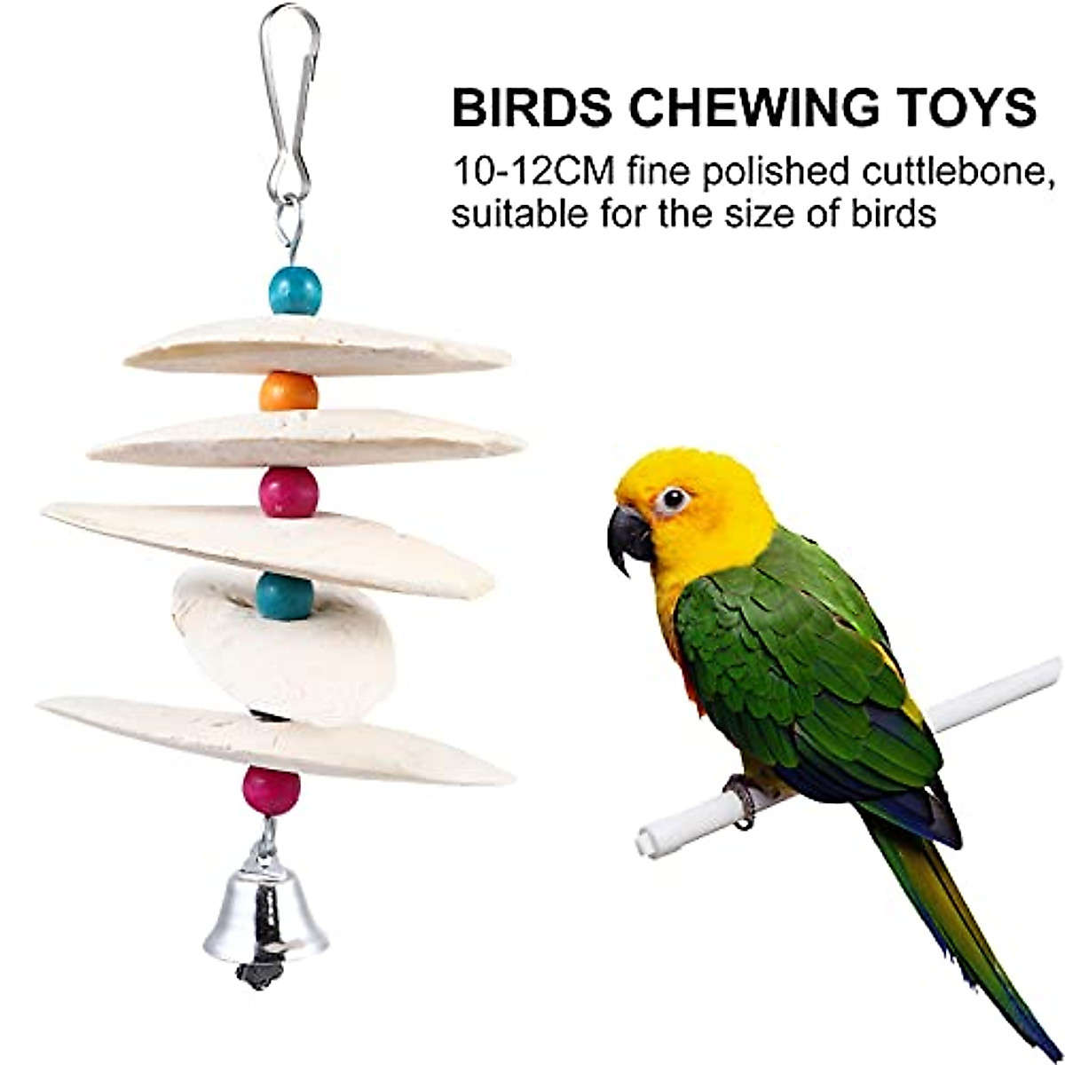 UKCOCO Parakeet Cage Accessories Bird Parrot Cuddle Bone Parrot Toy Natural Cuddle Bone Bird Parrot Chewing Toy Cuttlefish Bone Chew Toy for Parakeets Cockatiel Macaw Lovebirds Parakeet Toys