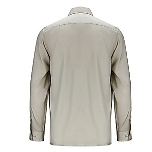 Mens Adventure Shirt Jones Jr. Shirt Raiders Safari Costume Dr. Henry Tops with Pockets Halloween Cosplay Hiking Outfit (Small) Light Khaki