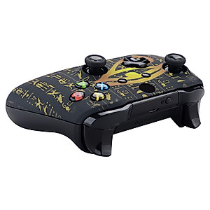 eXtremeRate Eye of Providence Origins Faceplate Cover, Soft Touch Front Housing Shell Case, Comfortable Soft Grip Replacement Kit for Xbox One S & Xbox One X Controller - Controller NOT Included