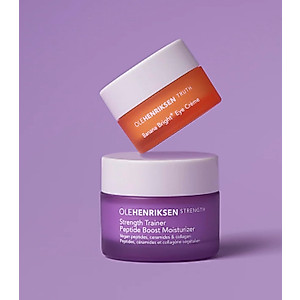 Olehenriksen Hunt for Hydration Mini Moisturizer & Eye Cream Duo Holiday Gift Set:: Banana Bright+ Eye Crème and Strength Trainer Peptide Boost Moisturizer