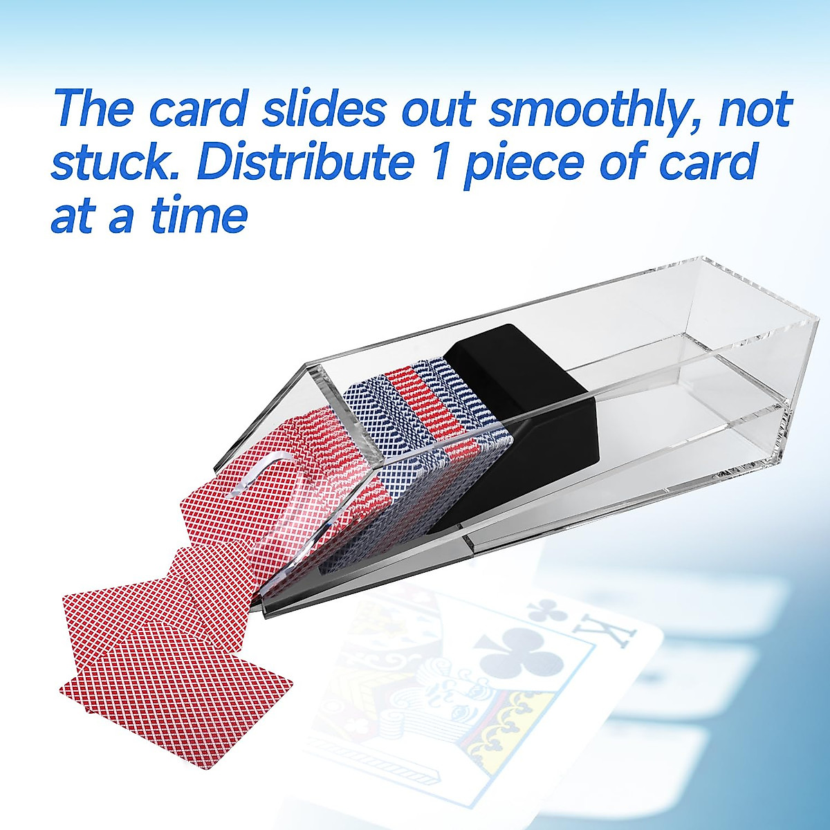 GSE Games & Sports Expert 6 Decks Blackjack Dealing Shoe, Casino Grade Acrylic Dealer Shoe for Gambling Games, Family Game Night