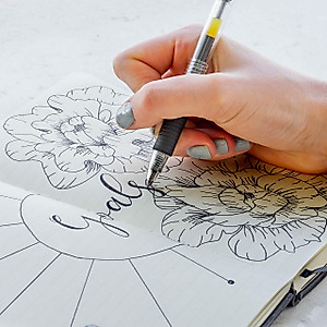 Ruled Notebook, Black Leather Bound Hardcover Journal with Lined Paper, Business Premium Label Stickers, and Elastic Closure, 5 x 8.25 inches - SuperiorMaker