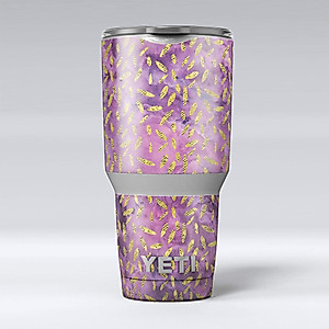 Design Skinz Daisy Pedals Over Purple Cloud Mix - Skin Decal Vinyl Wrap Kit Compatible with The Yeti Rambler Cooler Tumbler Cups