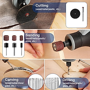 WORKPRO 476PCS Rotary Tool Accessories Kit, Rotary Tool Bits for Easy Cutting, Sanding, Grinding, Carving, Polishing, Drilling and Engraving