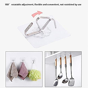 Glue Hooks Hooks For Hanging - Heavy Duty Shower Sticky Hooks Key Hook Seamless Waterproof And Oil Proof,For Kitchen Bathroom Ceiling Window（ 30 Pack）-GREENF