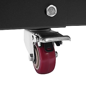 LIYUANJUN Folding Table Cart with Wheels, 29×45×39 Inch Folable Table Trolley for 10 Table Capacity Practical Handle Heavy Duty Panel Dolly for Schools Offices Homes, Black