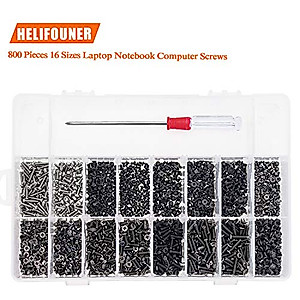 HELIFOUNER 800 Pieces Laptop Notebook Computer Screw Replacement Repair Kit, Electronic Repair Screws for SSD, Laptop Notebook Computer
