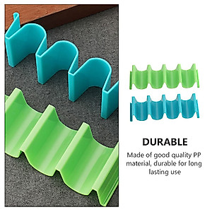 DOITOOL 2Pcs Taco Holder Stand Wave Taco Rack Plastic Burritos Stands Taco Display Racks Holders (Assorted Color)