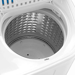 LongJiang Portable Compact Twin Tub Washing Machine,13.4lbs Capacity,Semi-Automatic,Built-in Drain Pump,White Blue 23.23 x 13.98 x 26.57 h GT51056504-10064-1751397771
