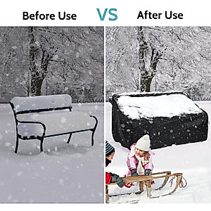 Varietyface Patio Furniture Covers Waterproof, 3-Seater Outdoor Sofa Covers Sunproof,Durable Lawn Furniture Covers, Fits up to 88Wx40Dx33H inches, Black