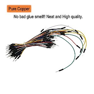 Makeronics Solderless 1660 Breadboard Super Kit - 1660 Tie-Points Experiment Plug-in Breadboard with Aluminum Back Plate + 350 Jumper Wires + 65 Jumper Wires for Prototyping Circuit/Arduino