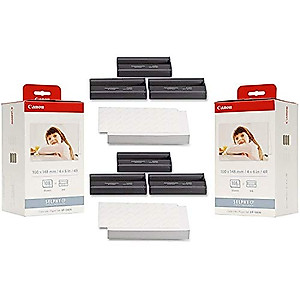 Canon KP-108IN Ink Paper Set (2) Pack - 216 Prints, 3115B001-X2, Cyan, Magenta, Yellow
