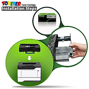 ToBeter Remanufactured X203 X204 Toner Replacement for Lexmark X203A11G X203A21G Toner Cartridge for Lexmark X203 X203N X204 X204N Series Printers (2,500 Pages, 1 Black)