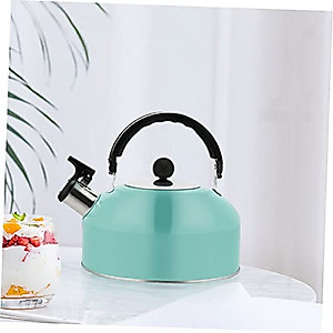 Garneck Chirping Kettle Hot Camping Water Jug Espresso Machines Stove Safe Teapot Whistling Water Boiler Kettles Mint Green Para Water Kettle Convenient Kettle Blue Stainless Steel