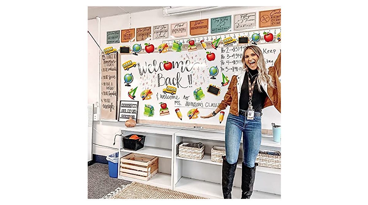 Lovhome 54-Piece Back to School Cutouts for Classrooms