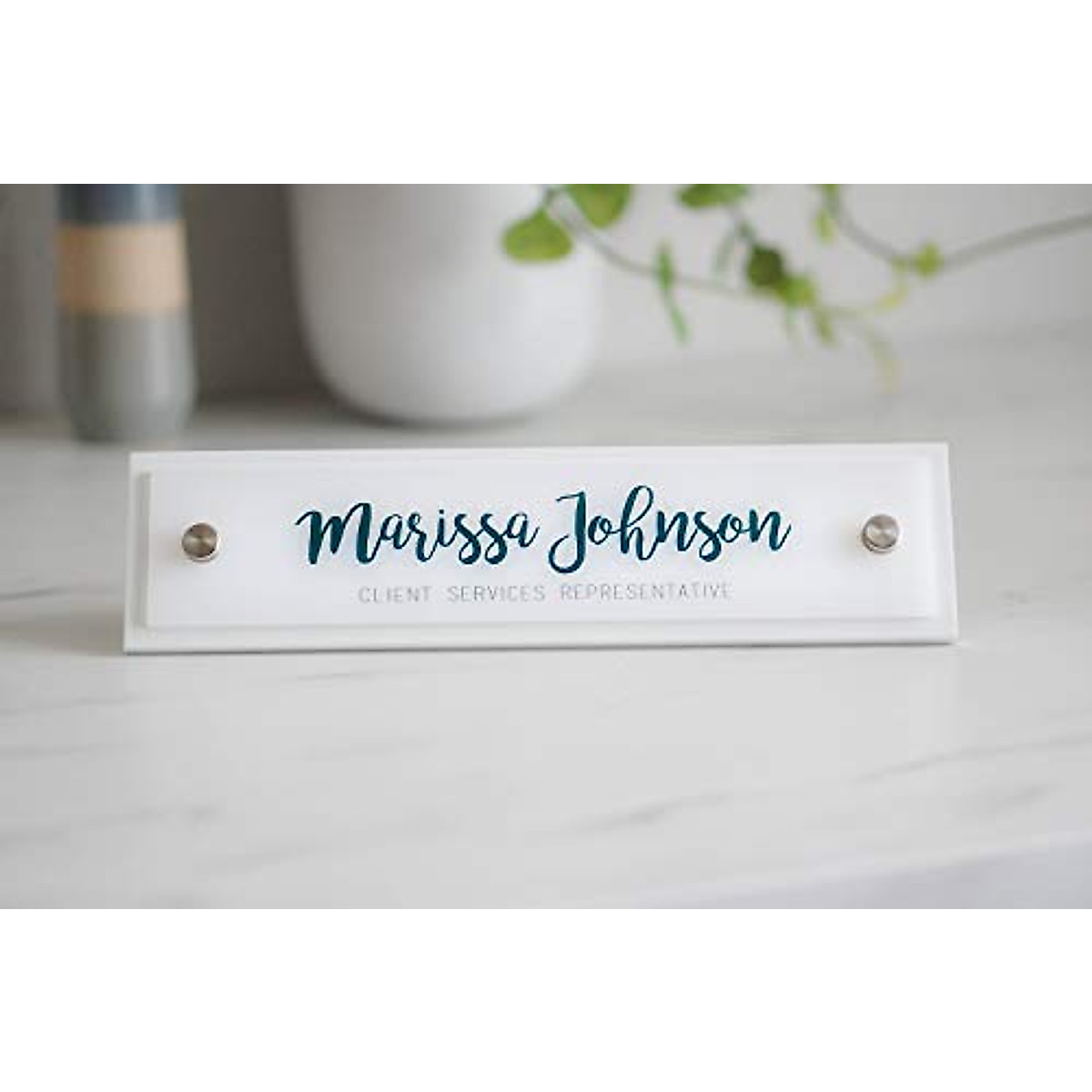 Desk Name Plate Plaque Personalized with your Name and Title 10 x 2.5 in