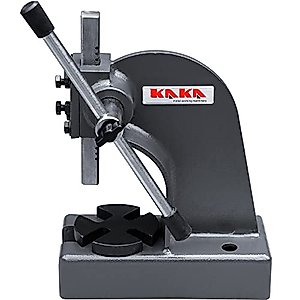 KAKA INDUSTRIAL AP-1/2 Arbor Press, 0.5 Ton Cast Iron Arbor Press, 3" Height Leverage Arbor Press, Heavy Duty Arbor Press, Manual Desktop Arbor Press Cast Iron Material, for Riveting Punching Holes