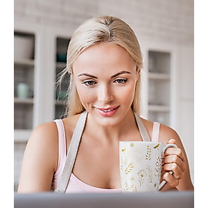 immaculife Tea Cup with Infuser and Lid Tea Mug with Lid - Teaware with Filter 16oz Halloween/Birthday Gift, Platinum Print