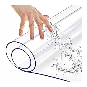 Clear PVC Desk Chair Mat Transparent Plastic Runner Rugs for Hardwood Floors/Carpet Protector, Large Office Chair Mat for Floor Protection,1.5mm Thick,60/80/95/100/115/120/135/140/150/155/160cm Wide,