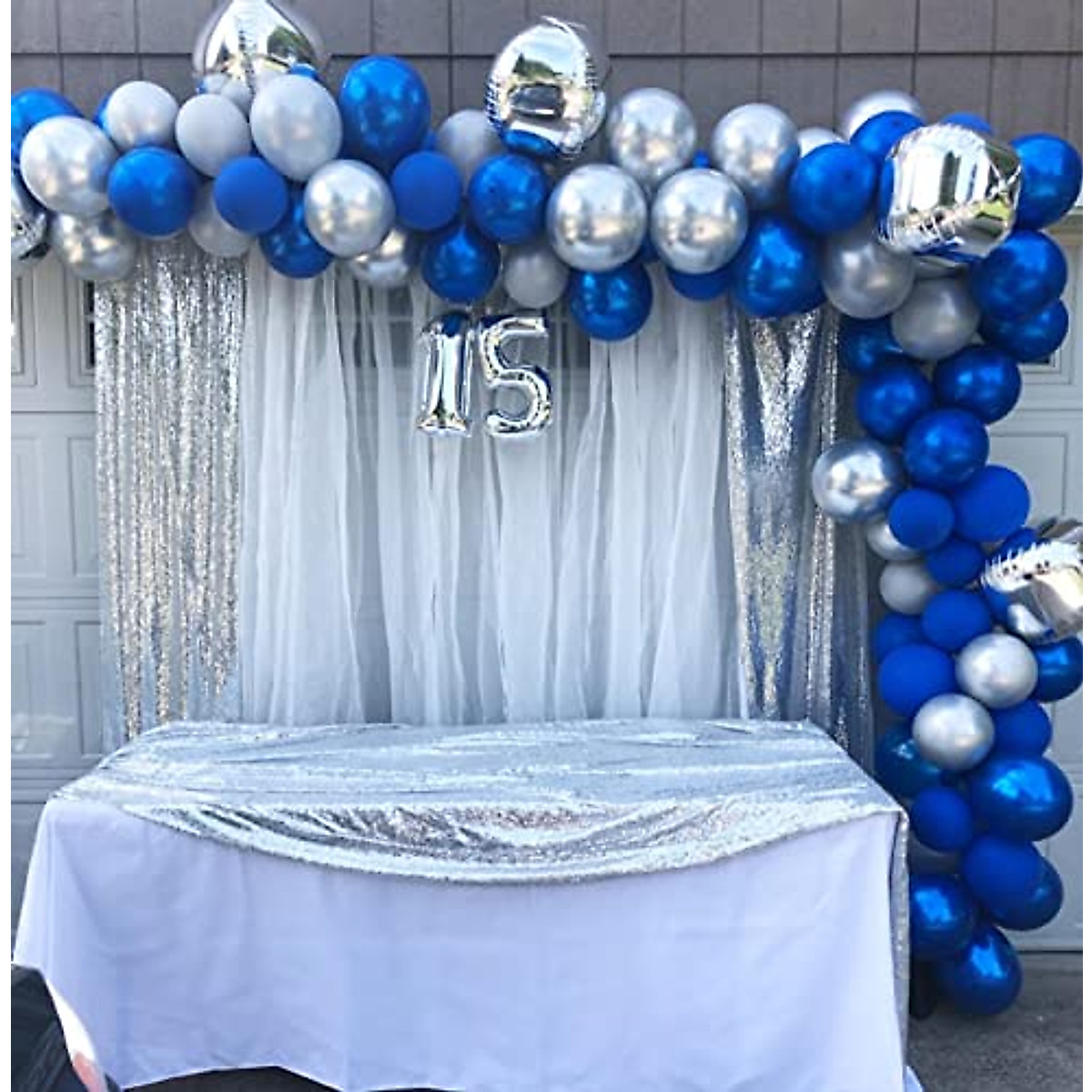50 PCS Chrome Royal Blue Balloons 10 Inch Double-Layered Chrome Metallic Latex Balloons for Parties Decoration Wedding Supplies Graduation Decor Baby Shower Decorations (Chrome Royal Blue)