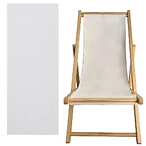 TBACW Replacement Canvas Replacement Cloth for Patio Lounge Chair Beach Sling Chair Reclining Beach Chair-No Wooden Frame-Only Replacement Canvas (White)
