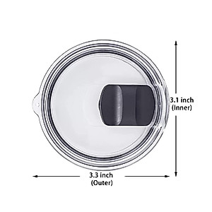 Covers For Yeti Magnetic Slider Replacement, 2-Pack Spill-Proof Maglsider Fit For Yeti Rambler 20 oz Tumbler, 10 oz Lowball and Mug