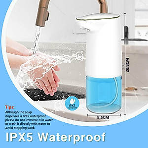 Higoney Automatic Foaming Soap Dispenser, 16.9oz/500ML Touchless Hand Soap Dispenser& Dish Soap Dispenser,2 Gear Foaming Adjustable, USB Rechargeable, for Bathroom, Kitchen, Office, Hotel