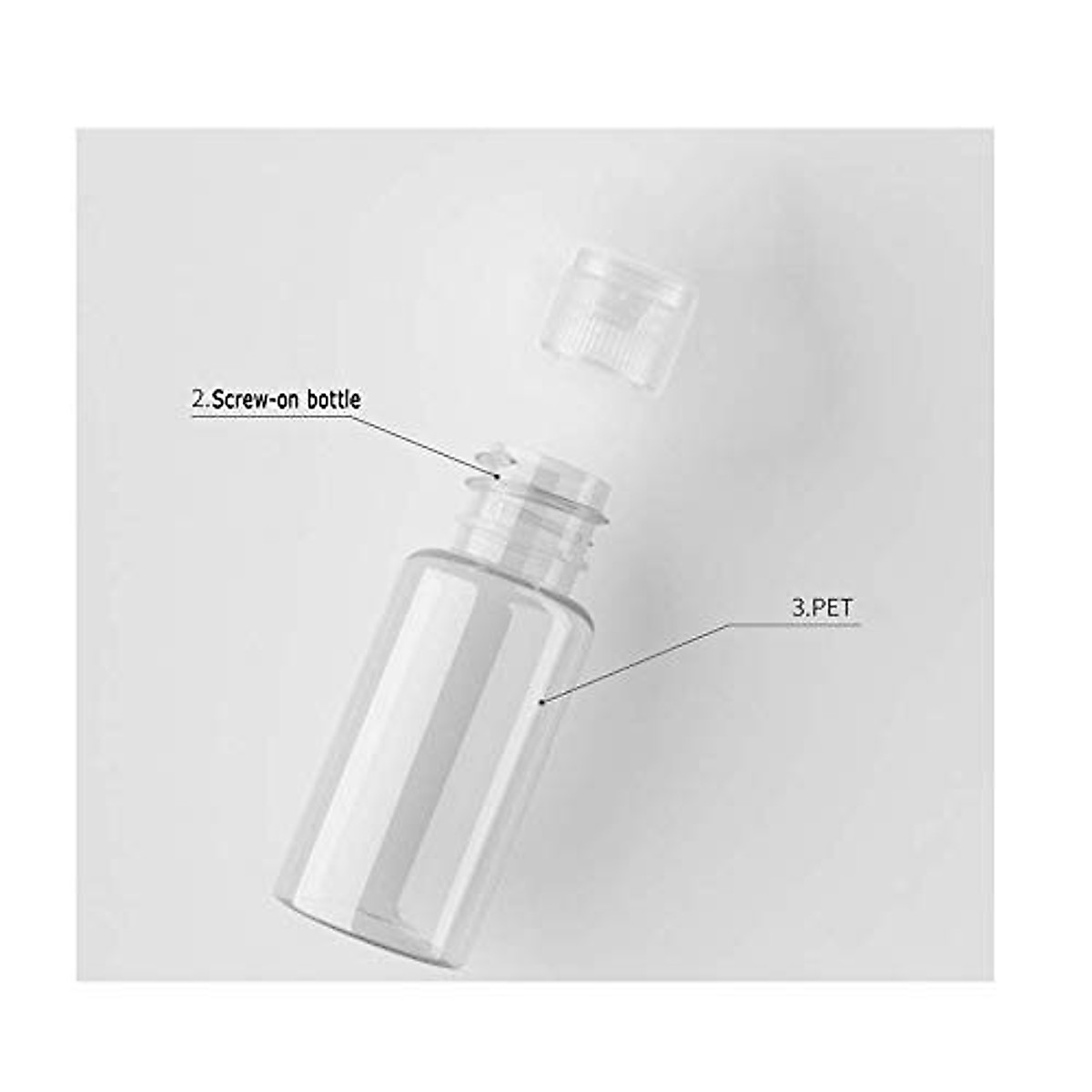 0.5oz Mini Clear Plastic Empty Bottle with Flip Cap Small Travel Bottles Storage Containers Jars for Cosmetic Sample Lotion Shower Gel Emulsion Toiletries - BPA-free - Set of 24