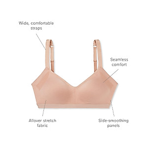 Warner's womens Easy Does It Underarm Smoothing With Seamless Stretch Wireless Lightly Lined Comfort Rm3911a Bra, Butterscotch, Medium US