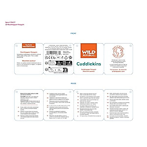 Wild Republic Rockhopper Penguin Plush, Stuffed Animal, Plush Toy, Gifts for Kids, Cuddlekins 12