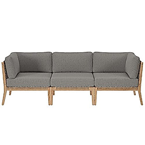 Modway Clearwater Sofas, Gray Graphite