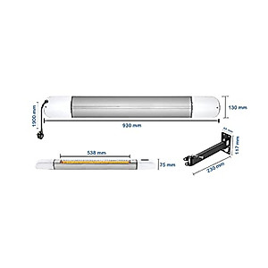 Luxeva Infrared Wall Patio Heater Waterproof Indoor Outdoor Radiant Heater 2500W Smart App Control