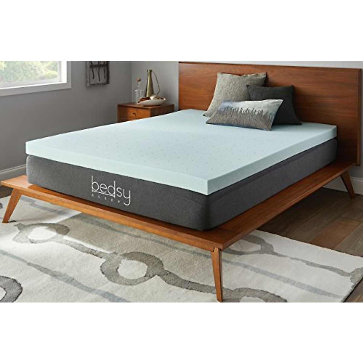 Bedsy Sleep 3" Gel Memory Foam Mattress Topper, Soft, Twin