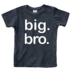 Big Brother Shirt, Big bro Shirt, Big Brother Announcement Shirt, Big Brother t Shirt Toddler (Charcoal Black, 18 Months)