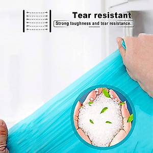 Small garbage bag, 0.8-1.2 gallon drawstring garbage bag, garbage bag lining, super strong 60 count for household, kitchen, office, car (blue, 0.8-1.2 gallons (60 count)(Hook inside the bag)