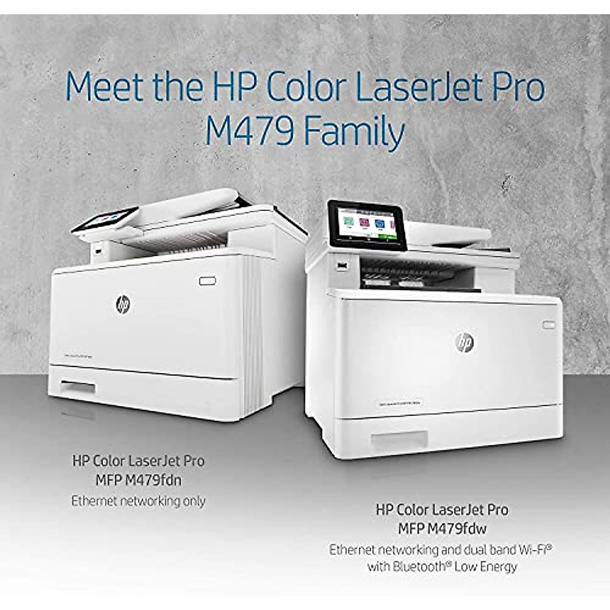HP Laserjet Pro M479fdn Color All-in-One Laser Printer for Home Office - Print Scan Copy Fax -28 ppm, 8.5x14, Auto Duplex Printing, 50-Sheet ADF,Ethernet only,Compatible with Alexa,Wulic Cable