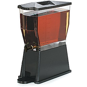 Carlisle FoodService Products 1085203 TrimLine Clear Economy Single Base Beverage Dispenser, 3.5 Gallon Capacity, Black