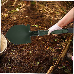 CLISPEED 3 Sets Snow Shovel Tri- Fold Handle Shovel Weeding Shovel Spade Shovel Soil Trowel Multipurpose Tool Pointed Garden Trowel Flower Shovel Beach Shovel Snow Removal Stainless Steel