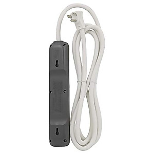 Prime Wire & Cable PB801115 6-Outlet Power Strip with 14-3 SJT 8-Feet Cord,White
