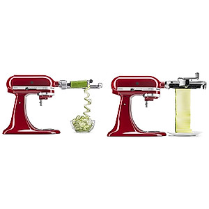 KitchenAid Spiralizer Plus with Peel, Core and Slice and Vegetable Sheet Cutter Attachment Bundle