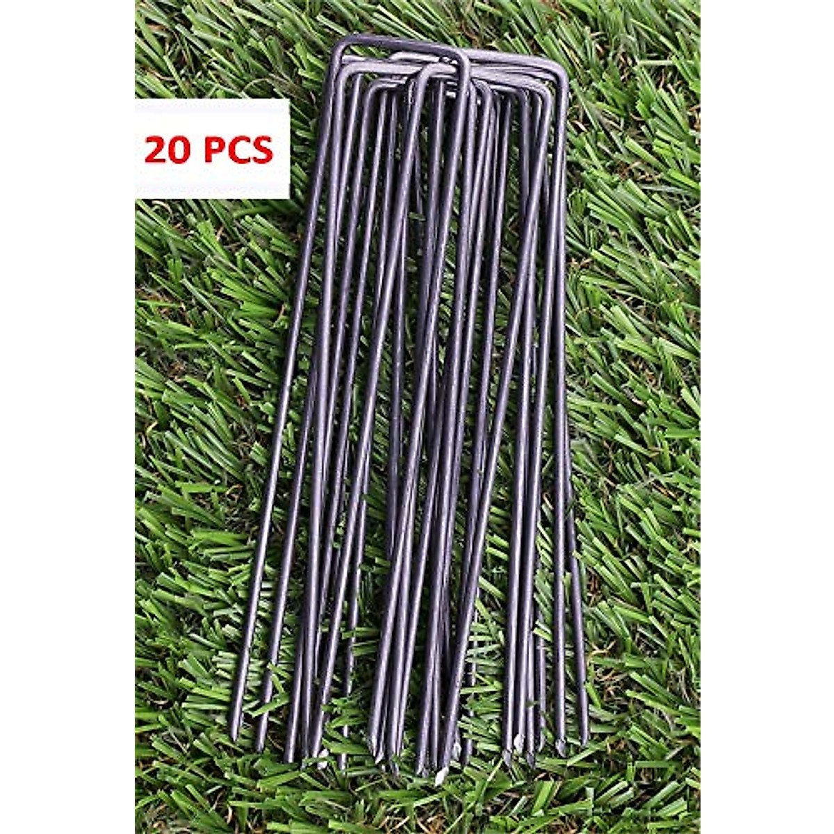 IME Garden Staples U Shaped Ground Anchors Stakes Pegs Pins Spikes for Securing Lawn Farm Sod Barrier Landscape Grass Fabric Netting, More Applications 15CM