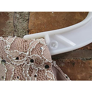 NAHANCO 1405 Plastic Dress Hanger, Jumbo Weight, 17", White (Pack of 100)