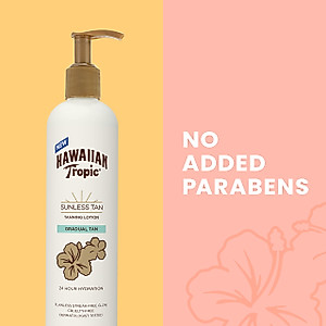 Hawaiian Tropic Sunless Tan Gradual Tanning Lotion, 12.6oz | Gradual Tan Self Tanning Lotion, Sunless Tanner, Hawaiian Tropic Tanning Lotion, 12.6oz