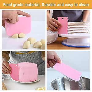 Piping Bags Disposable 100pcs, Leconico 12 Inch Thickened Pastry Bags, Anti Burst Frosting bags, Non-slip Icing Bags, Tipless Piping Bags with 2 Bag Ties 3 Cake Scraper for Royal Icing/Cake Decorating