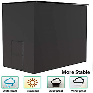 Newsoul 3 Seater Swing Cover Waterproof Windproof Anti-UV Heavy Duty Fabric Hammock Glider Cover with Side Pocket for Outdoor Garden