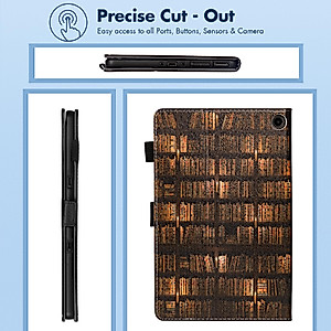 Dteck for Amazon Fire Max 11 Tablet Case 11" (13th Generation) 2023, PU Leather Shell TPU Back Cover Fold Stand Case with Auto Sleep Wake, Adjustable Viewing Angles, Cute Folio Slim Case, Bookshelf